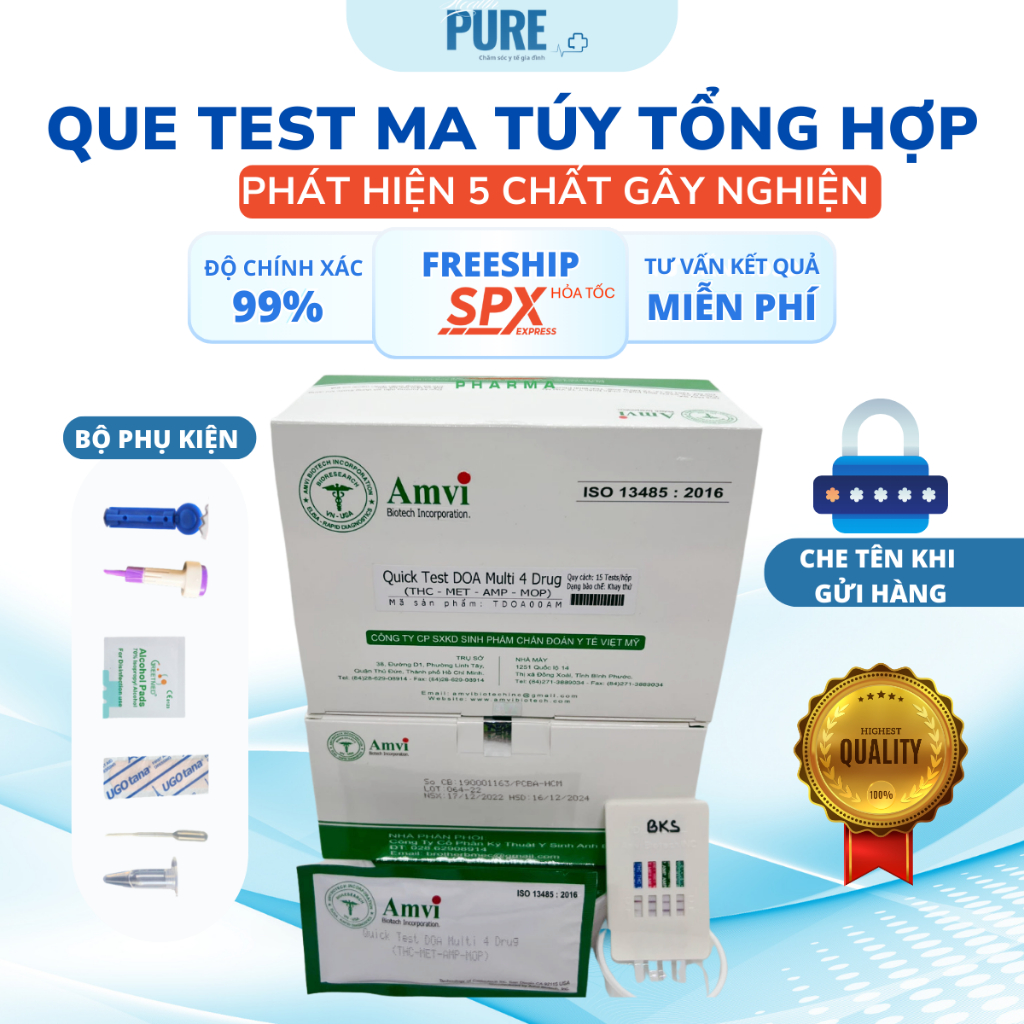 Que Test Nhanh Ma Tuý Tổng Hợp 4 Chân Và 5 Chân Fastep Chính Xác Nhanh ...