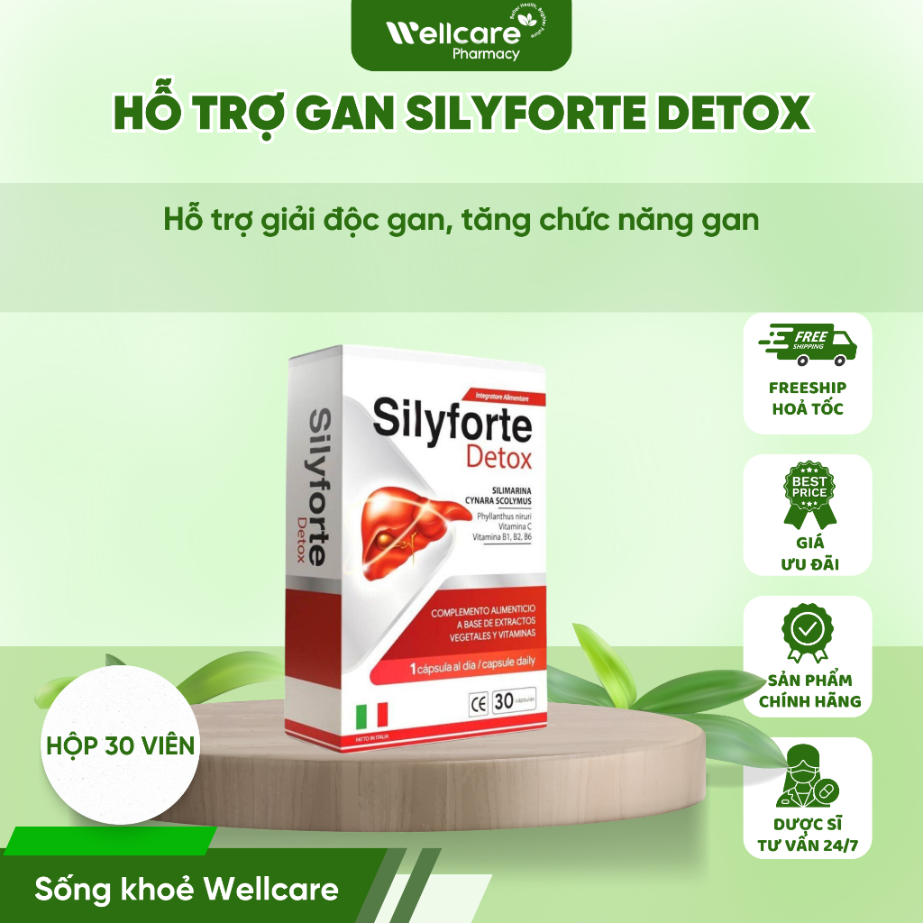 [CHÍNH HÃNG] SILYFORTE DETOX - HỖ TRỢ CHỨC NĂNG GAN - HỘP 30 VIÊN ...