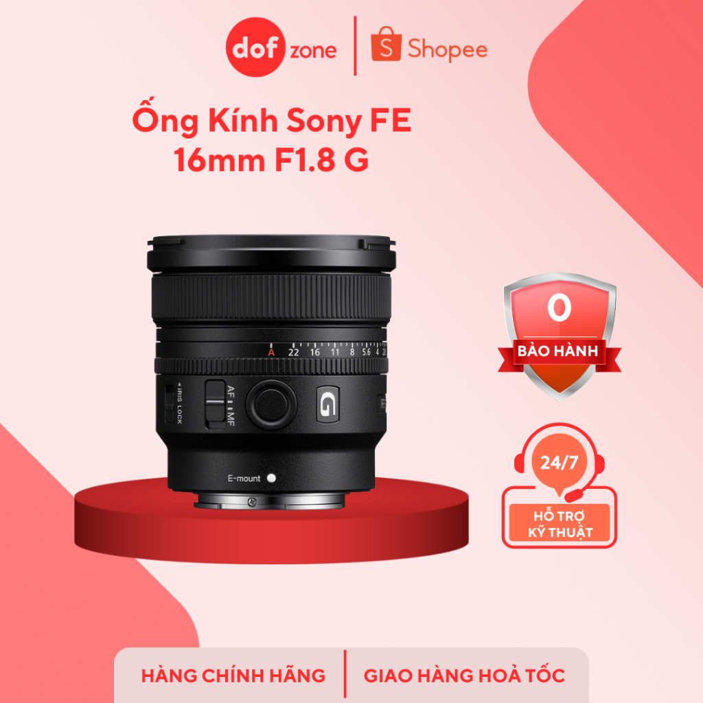 Ống Kính Sony FE 16mm F1.8 G (SEL16F18G) - Hàng chính hãng - BH 12 ...