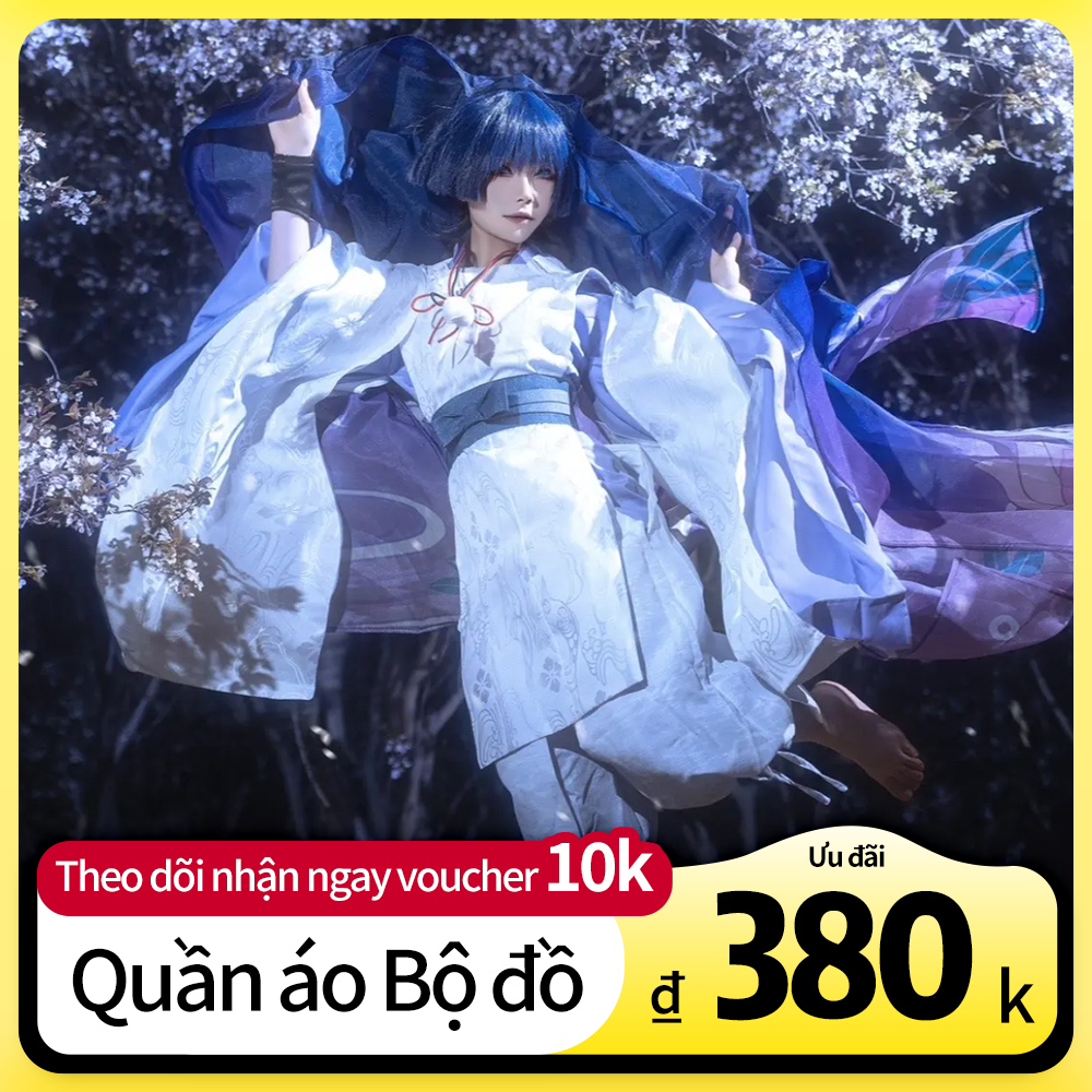 SET SCARA Cosplay Nguyên Thần Kèm Tóc Giả Dép Geta Gồm Giả Tóc và Giày ...
