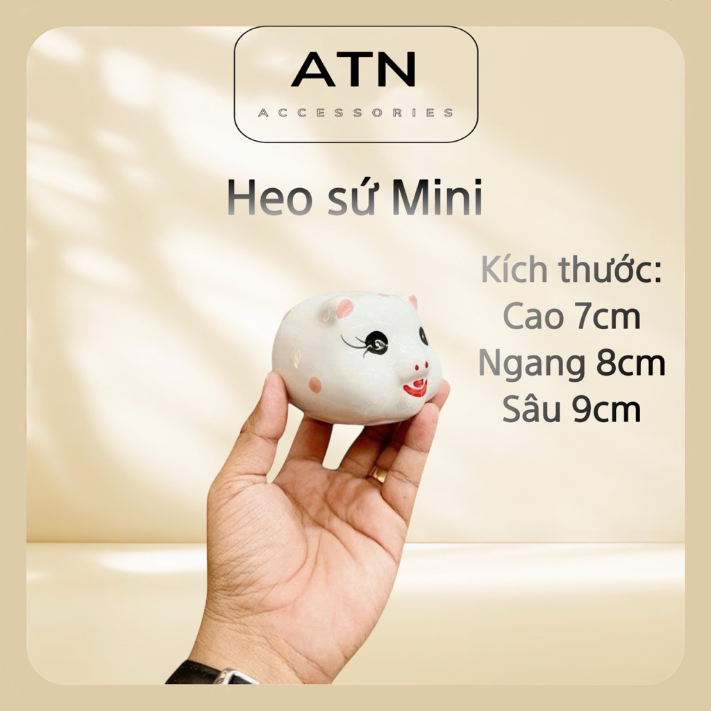 (Lỗ Tròn) Heo Sứ Mini Size, Ống Heo Tiết Kiệm Mini | Shopee Việt Nam