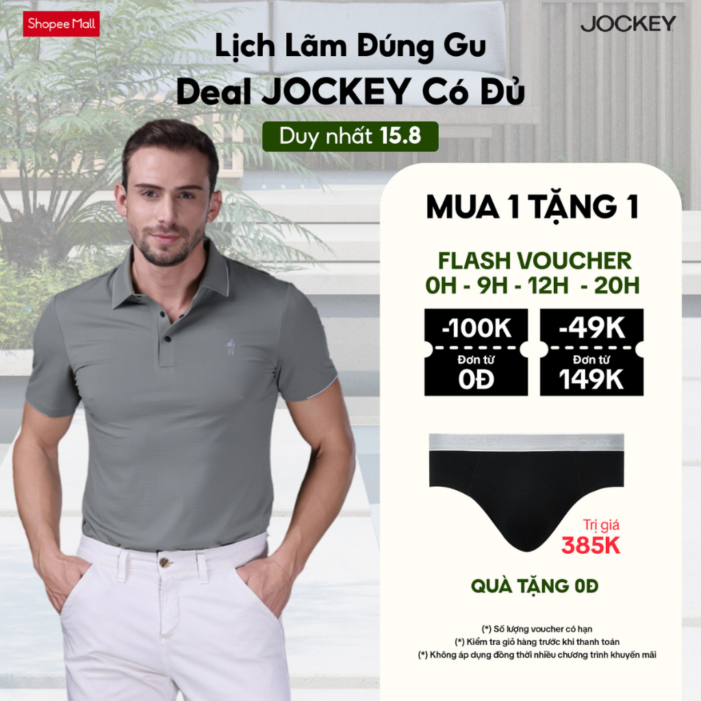 [HÀNG MỚI] Áo Polo Nam Jockey nylon spandex không đường may - J4031 ...