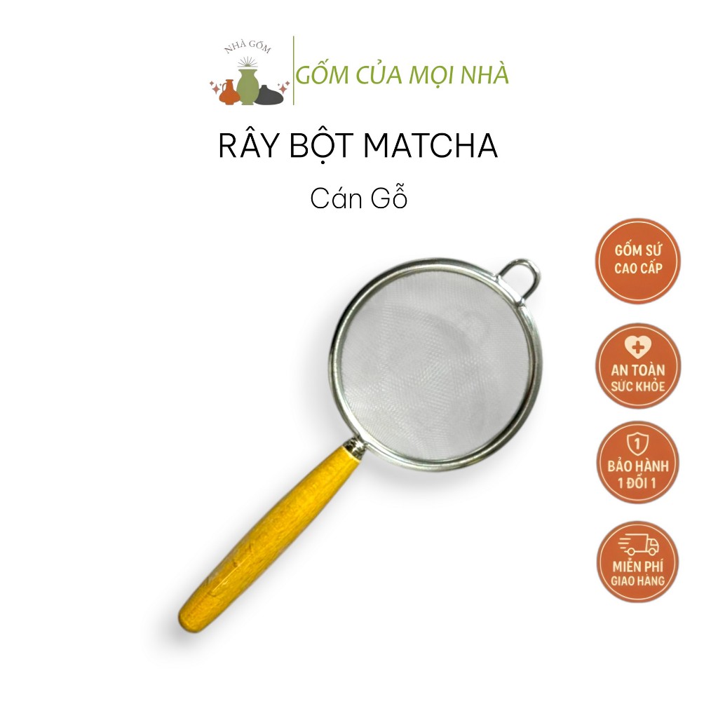 Rây Lọc Siêu Mịn Rây Matcha, Rây Bột, Rây Cháo Cán Inox, Cán Gỗ Cao Cấp ...