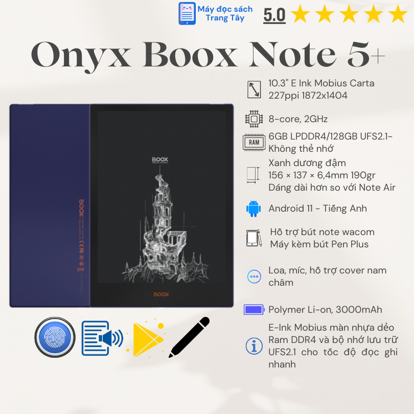 Máy đọc sách Onyx Boox Note 5+ | Shopee Việt Nam