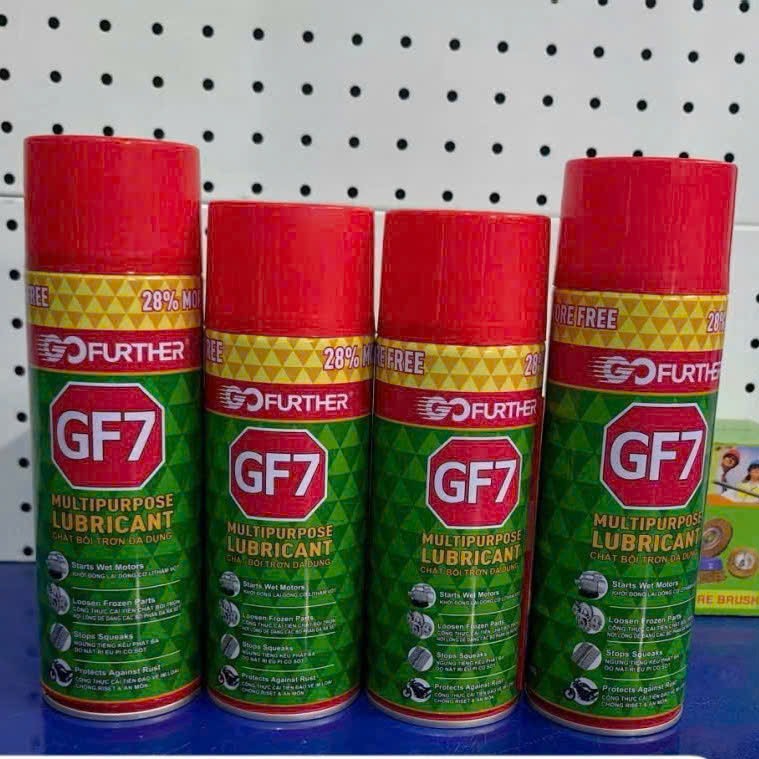 Chai xịt GF7 chống rỉ sét và bôi trơn chuẩn, trọng lượng 175 và 350 ...