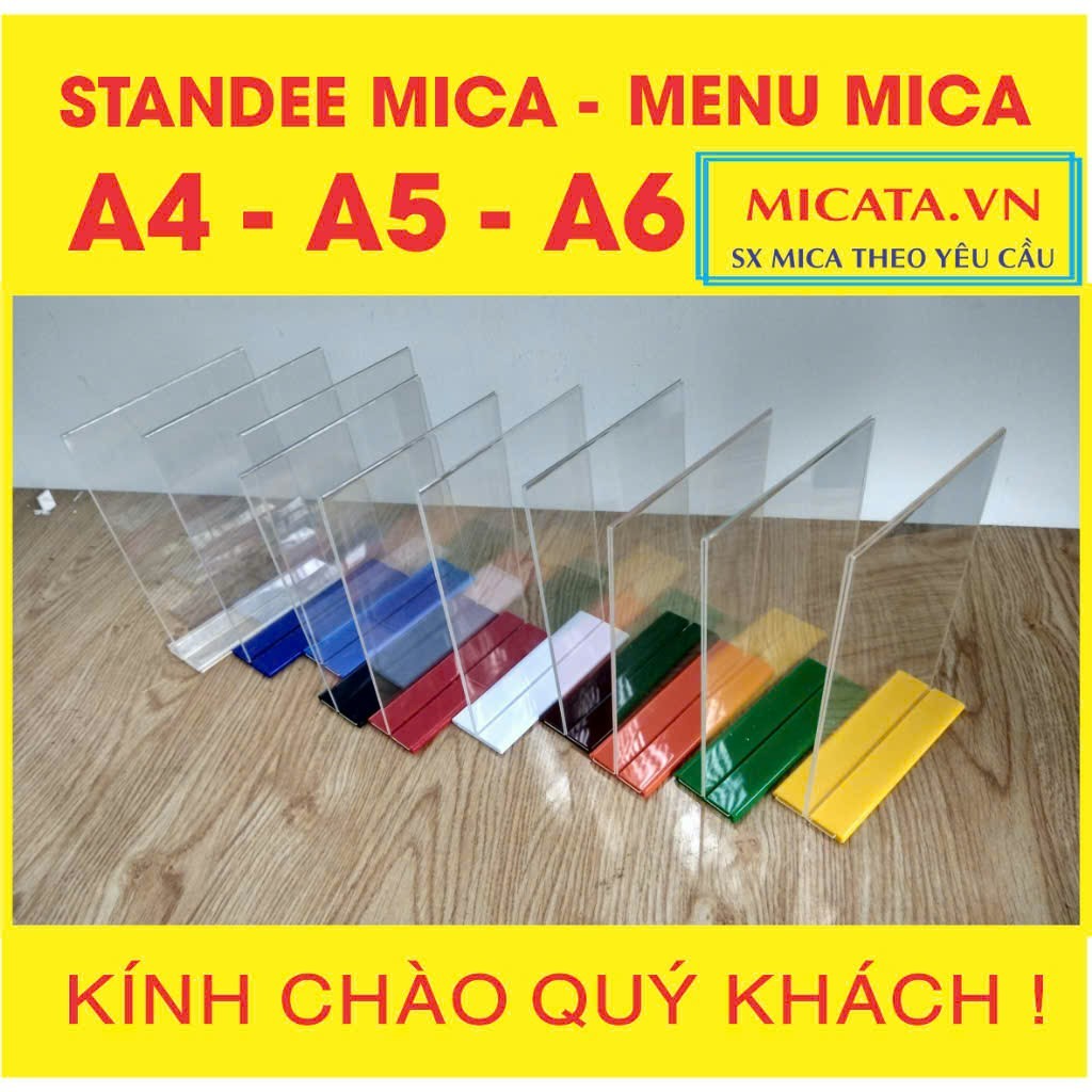 MENU MICA A4 A5 A6 10X20CM 2 MẶT OK | Shopee Việt Nam