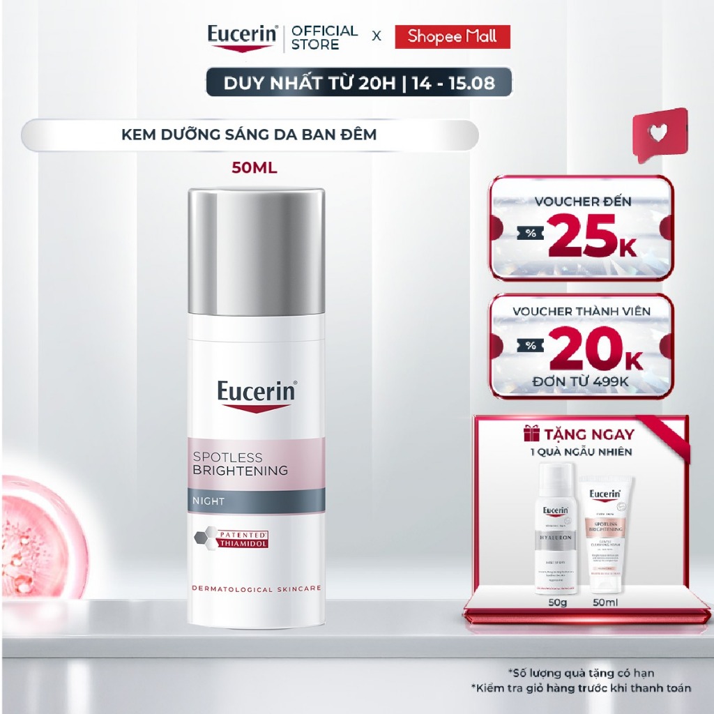 Kem dưỡng đêm giảm thâm nám & sáng da Eucerin Spotless Brightening 50ml ...