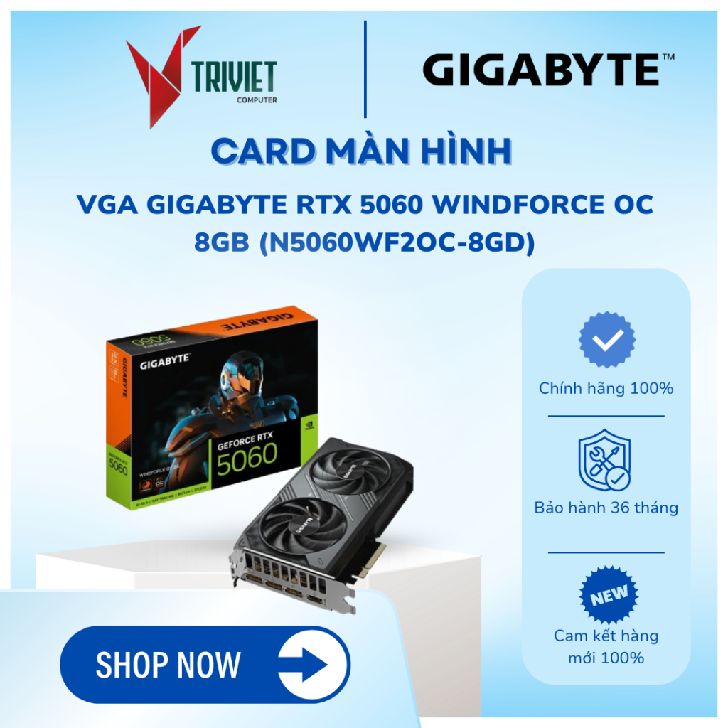 [Deal Hot] Card màn hình Vga Gigabyte RTX 5060 WINDFORCE OC 8GB ...