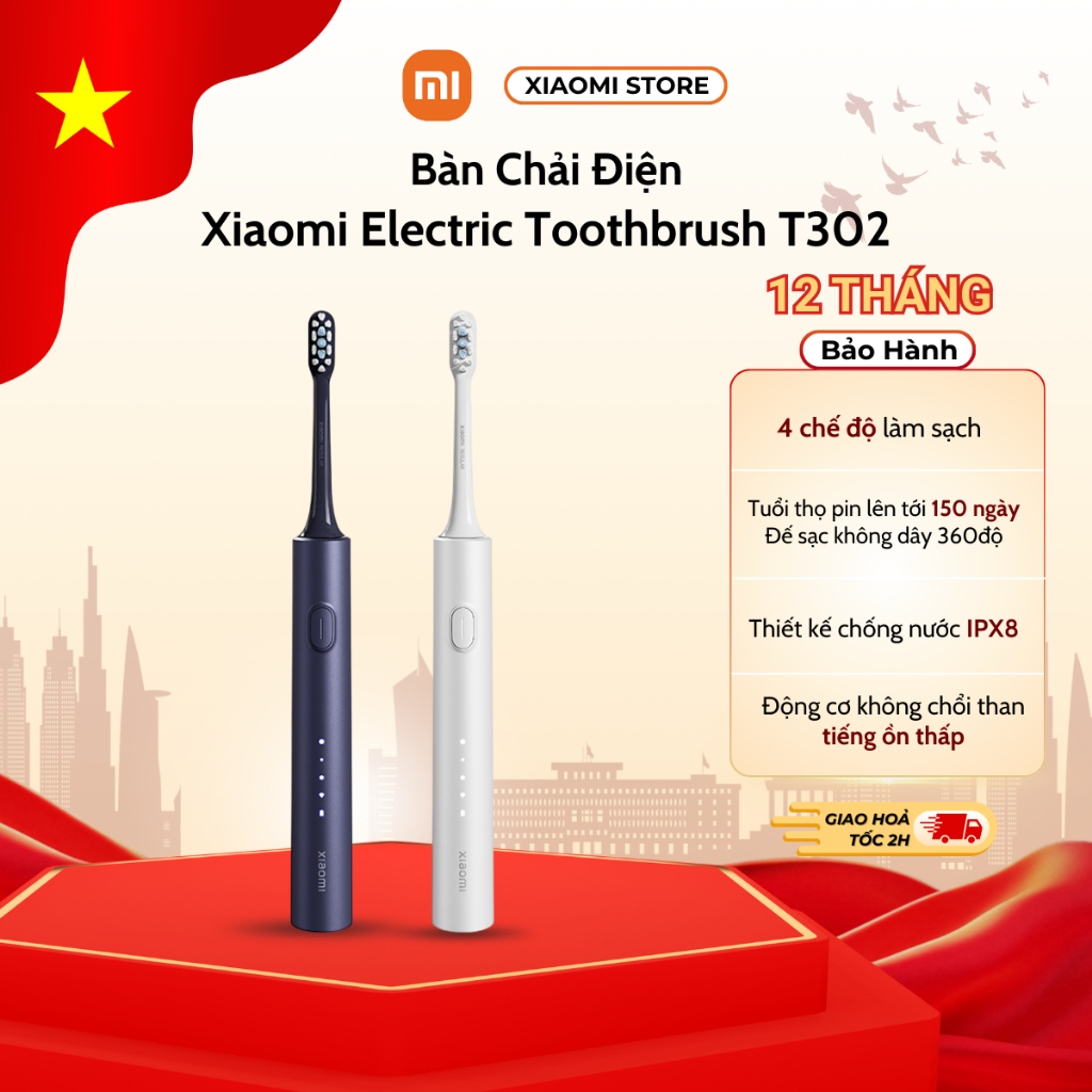 Bàn chải điện thông minh Xiaomi Electric Toothbrush T302 - Bảo Hành Chính Hãng 12 Tháng | Shopee ...