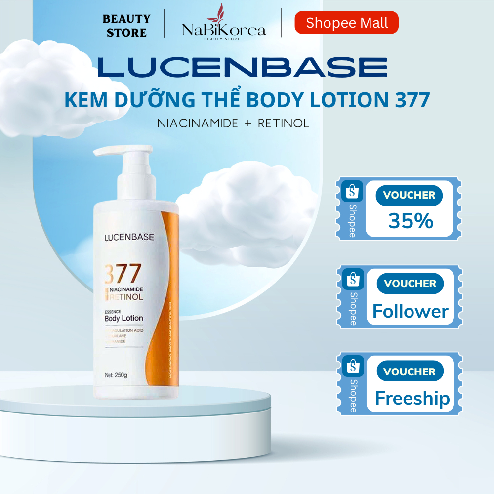 Kem Dưỡng Thể Body Lotion Lucenbase 377 Niacinamide + Retionl 250ml ...
