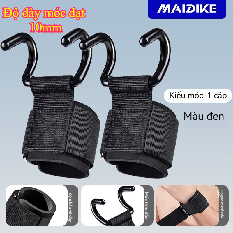 10mmGăng tay móc sắt hỗ trợ tập xà đơn, móc câu xà đơn đu hít xà lâu ...