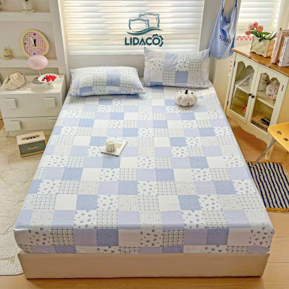 Bộ ga gối cotton Icy LIDACO họa tiết dễ thương chất liệu mềm mát nhiều ...