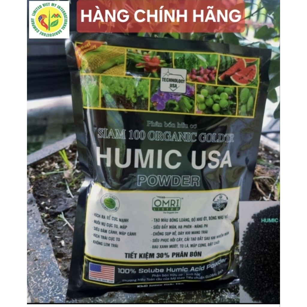 Humic usa 1gói 1kg pha 1000lit nước,kích ra rễ dưỡng thân cành lá xanh ...