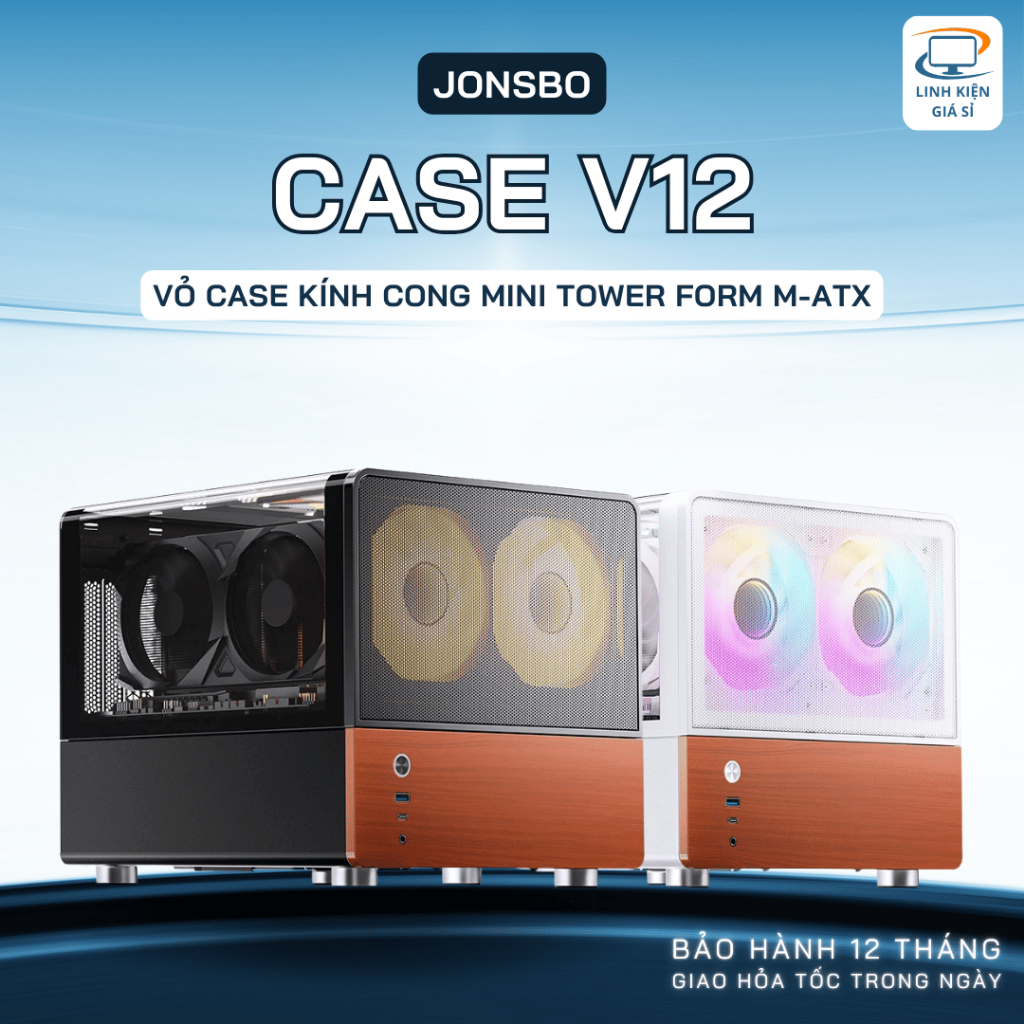 Vỏ Máy Tính Jonsbo V12 Mini Tower Case PC Gỗ ITX Mặt Kính Gọn Nhẹ Để ...