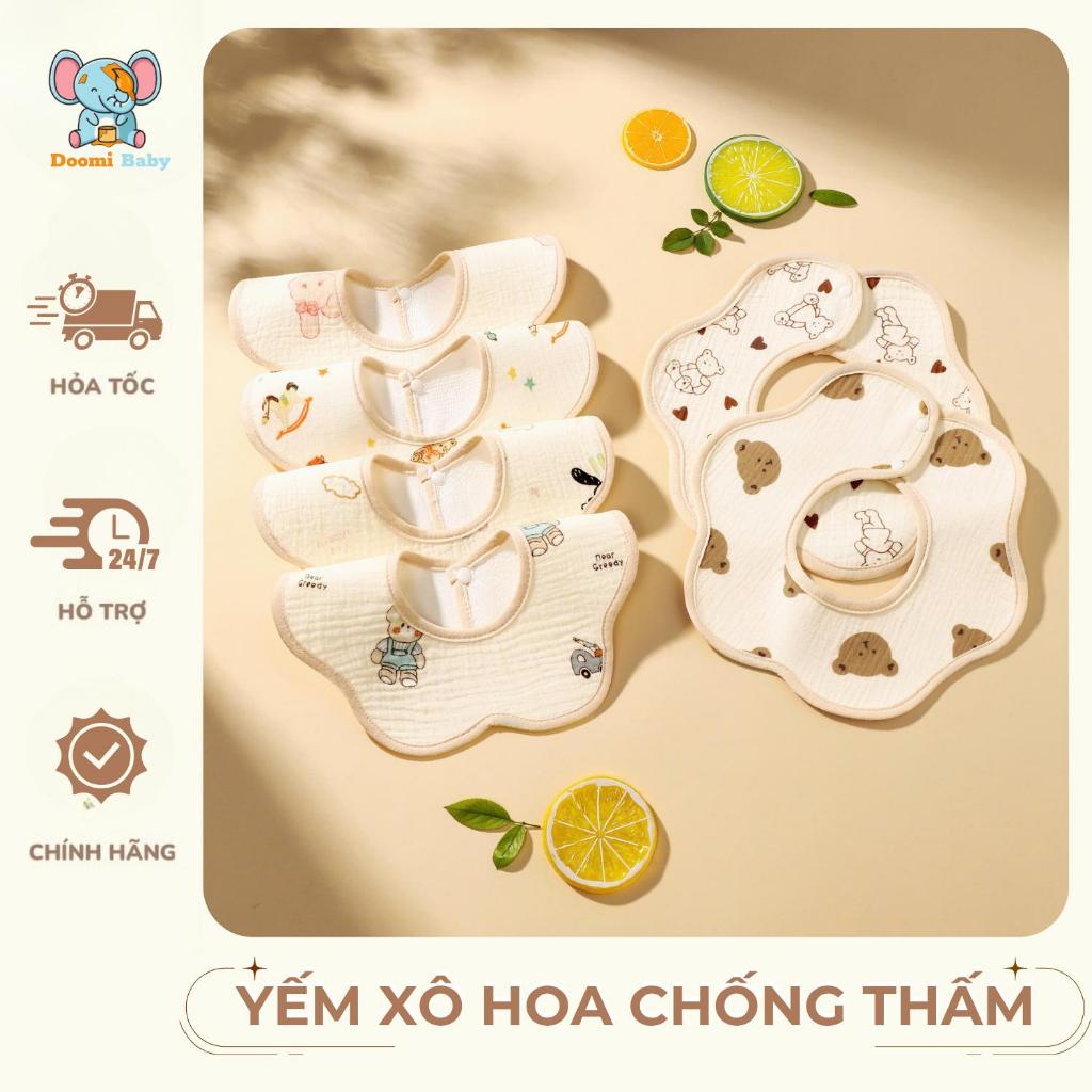 [Combo 10 Chiếc] Yếm Xô Hoa 6 Lớp Chống Thấm Xoay 360 Độ Mềm Mịn Thấm ...
