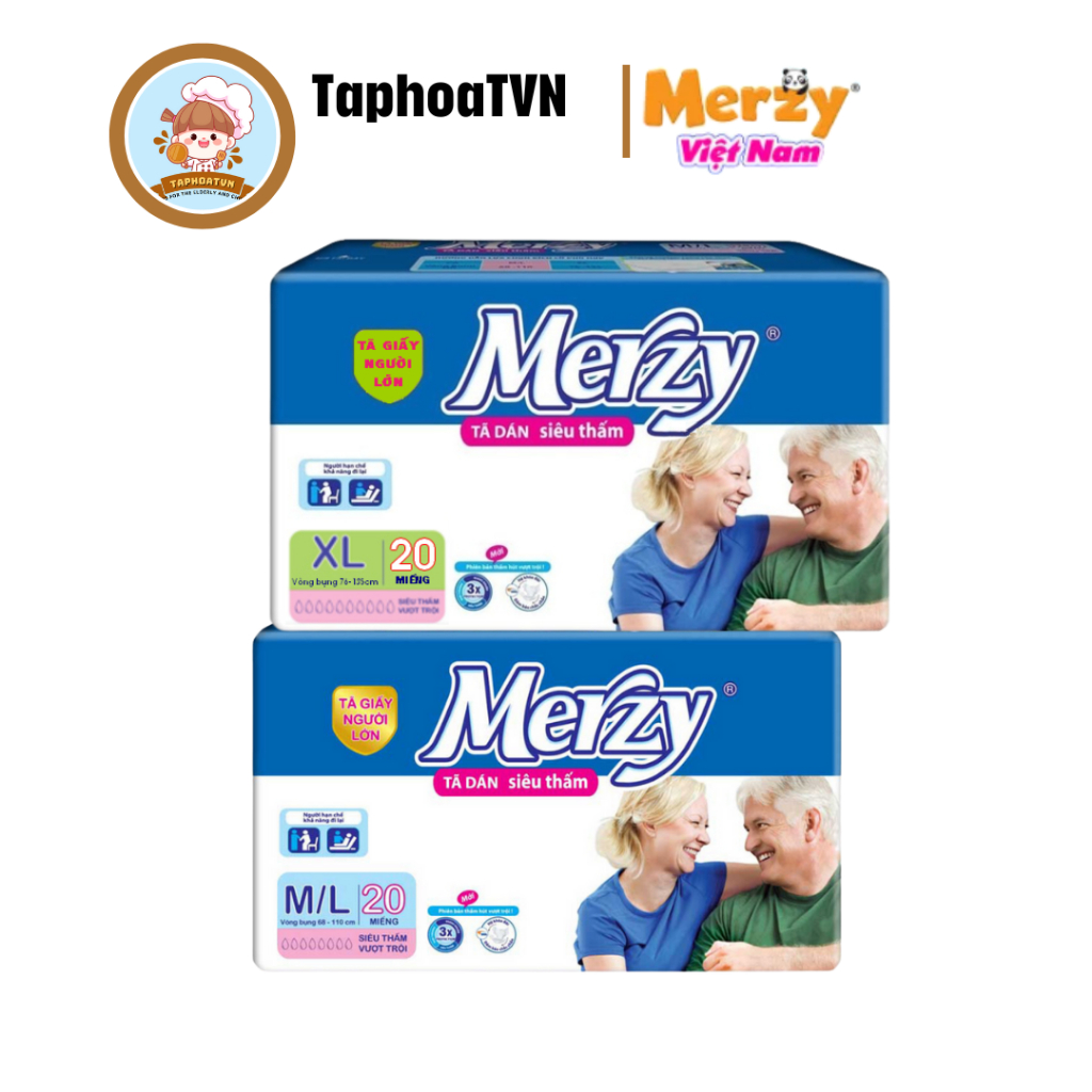 Bỉm già Merzy ML20 XL20 M20 (bỉm dán) #Tã Merzy ML20 XL20 M20 #bỉm ...