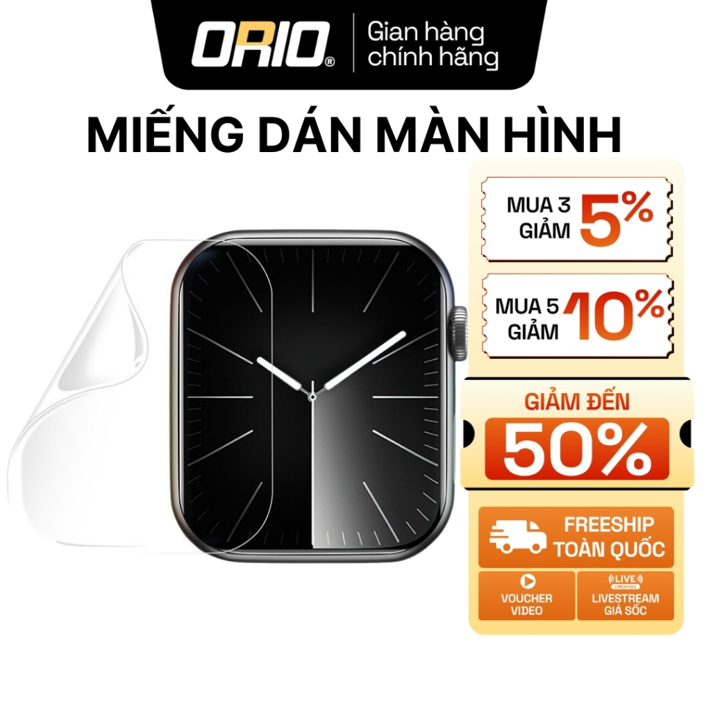 [Tặng Bộ Vệ Sinh] Miếng dán APPLE WATCH ORIO PPF tự phục hồi vế xước ...