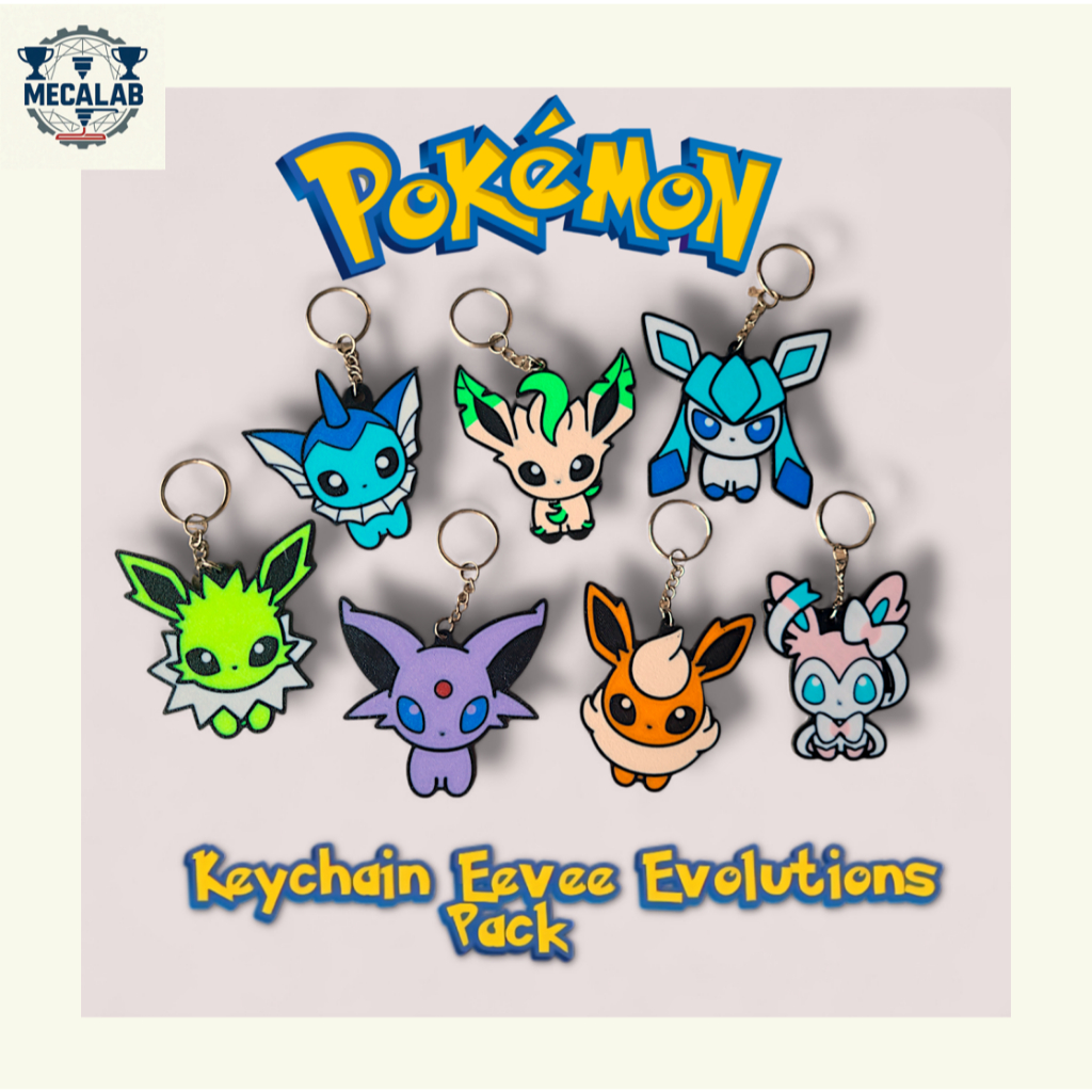 Móc Khóa Pokémon – Bộ Eevee Evolutions (Keychain Eevee Evolutions Pack ...