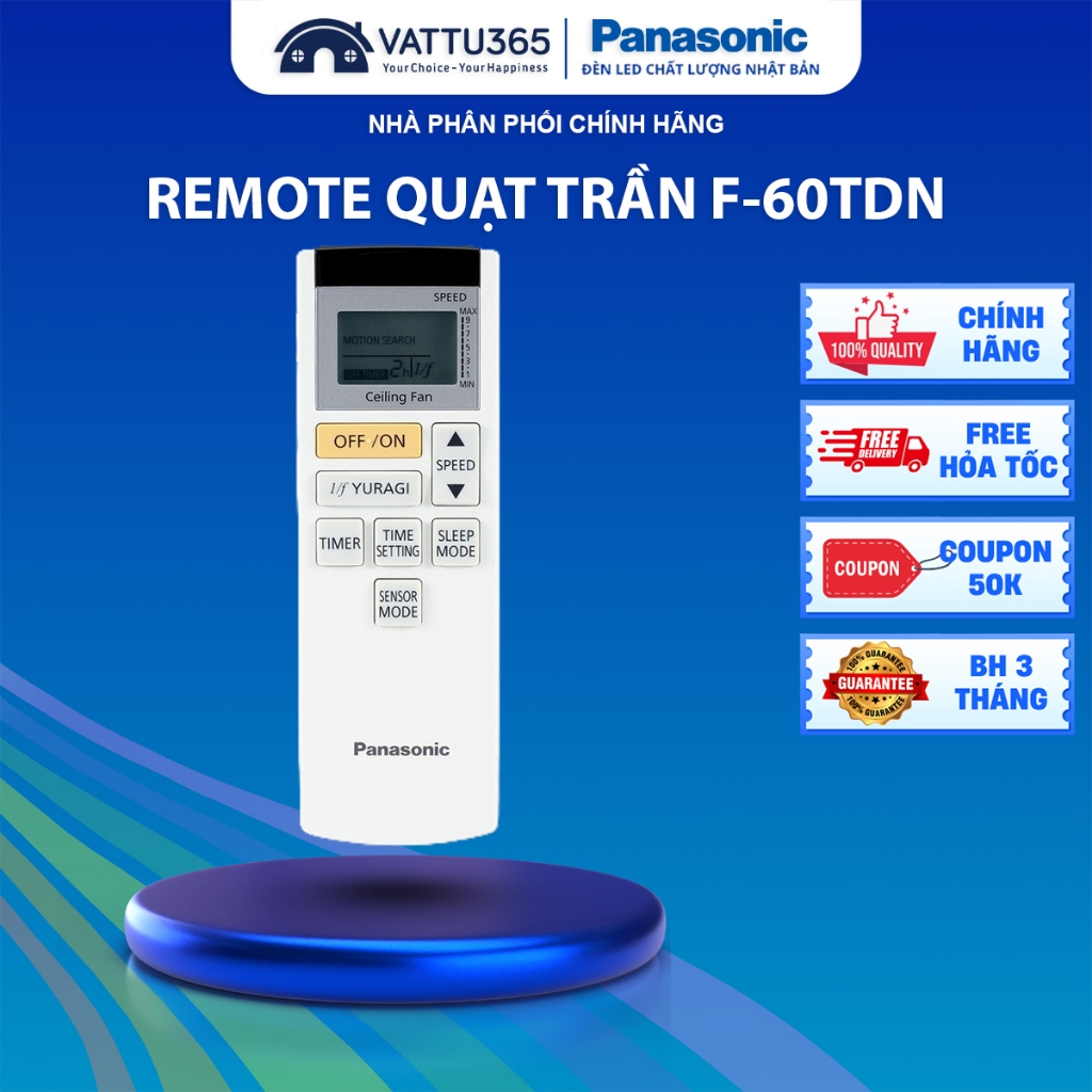 Remote Quạt trần Panasonic F-60TDN chính hãng | Điều khiển từ xa F-60TDN, Sản xuất tại Malaysia ...