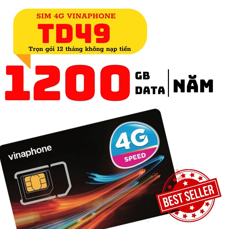 [ MAX DATA ] Sim 4G Vinaphone Trọn Gói 12 Tháng Sử Dụng Gói TD49 100GB/Tháng Xem Phim Vào Mạng ...