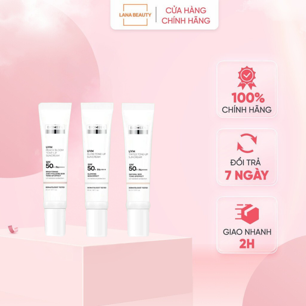 Kem chống nắng BIOMEEK huyết tế bào UVM SUNCREAM che khuyết điểm nâng tone SPF 50+ 40ml | Shopee ...