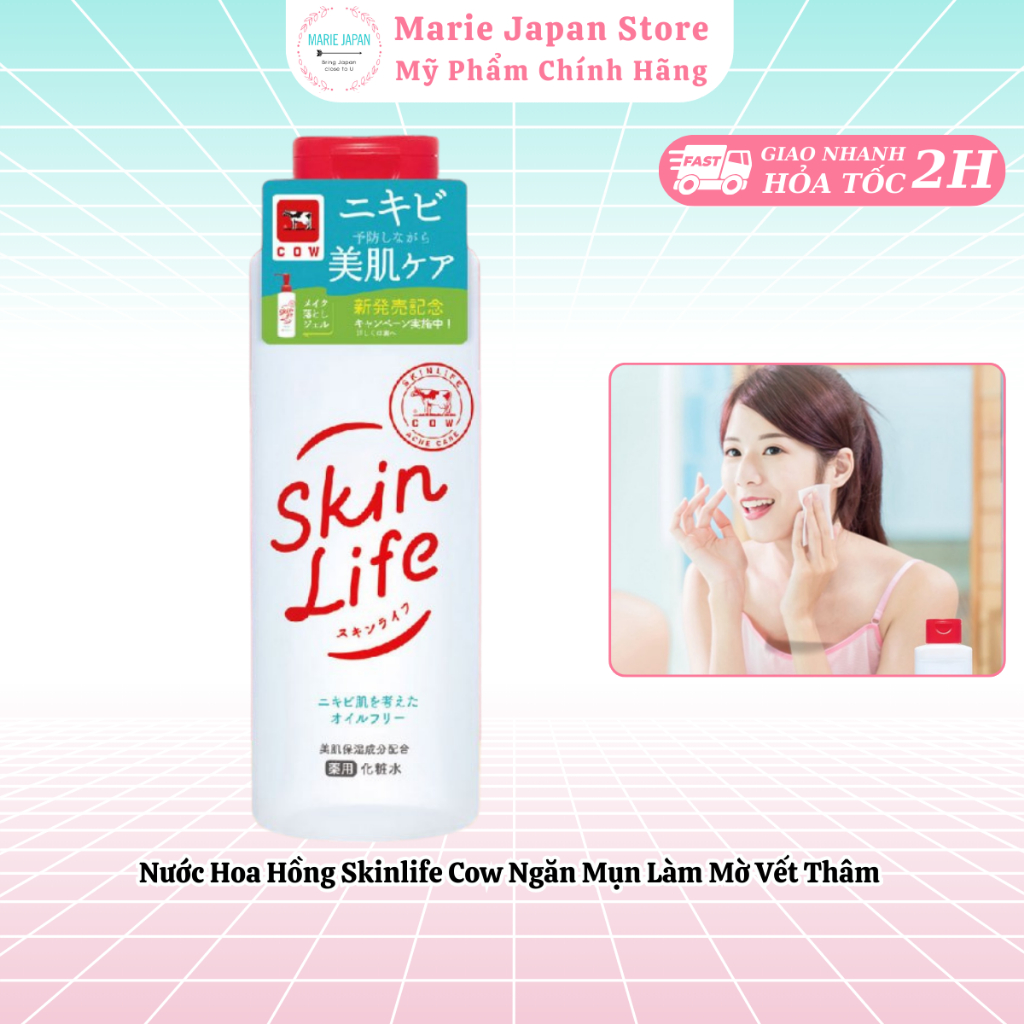 Nước Hoa Hồng Skinlife Cow Ngăn Mụn Làm Mờ Vết Thâm Chai 150ml - Marie ...
