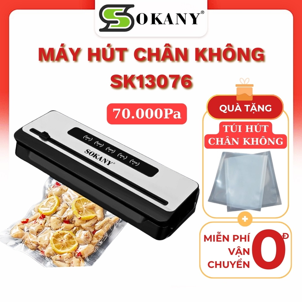 Máy hút chân không thực phẩm SOKANY SK-13076 tự động hút không khí ...