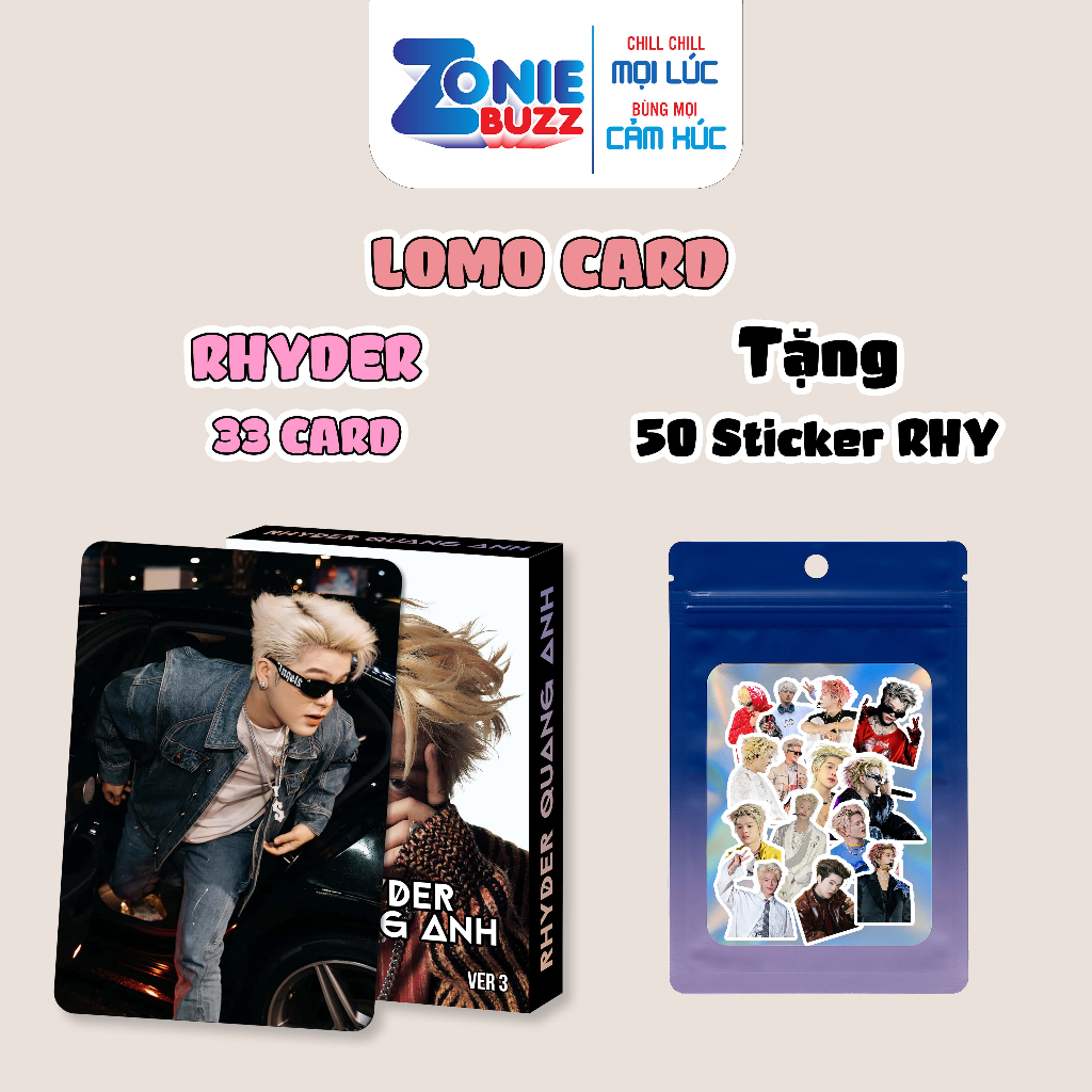 [ Tặng Sticker ] Bộ 33 Thẻ Lomo Card Rhyder, Card Bo góc In 2 Mặt Sắc ...