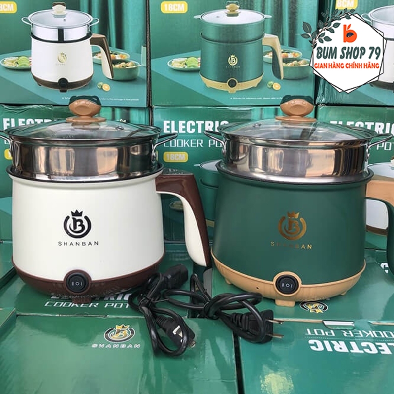 Nồi Lẩu Điện SHANBAN 2 Tầng Inox Sơn Tĩnh Điện Chống Cháy, Nồi Lẩu Điện ...