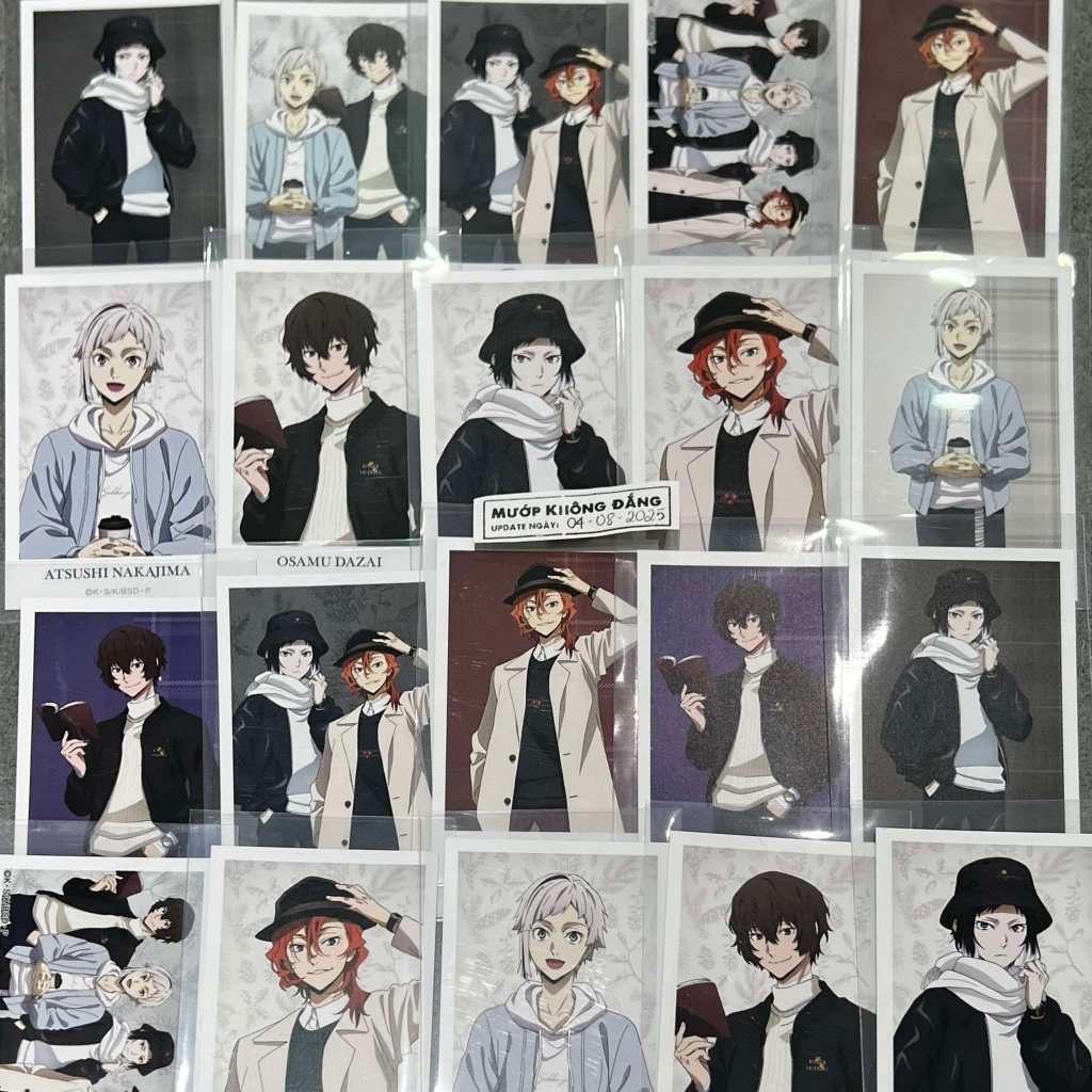 [BSD SẴN - P10] Thẻ bài mini bromide BUNGOU STRAY DOGS nhân phẩm DAZAI ...