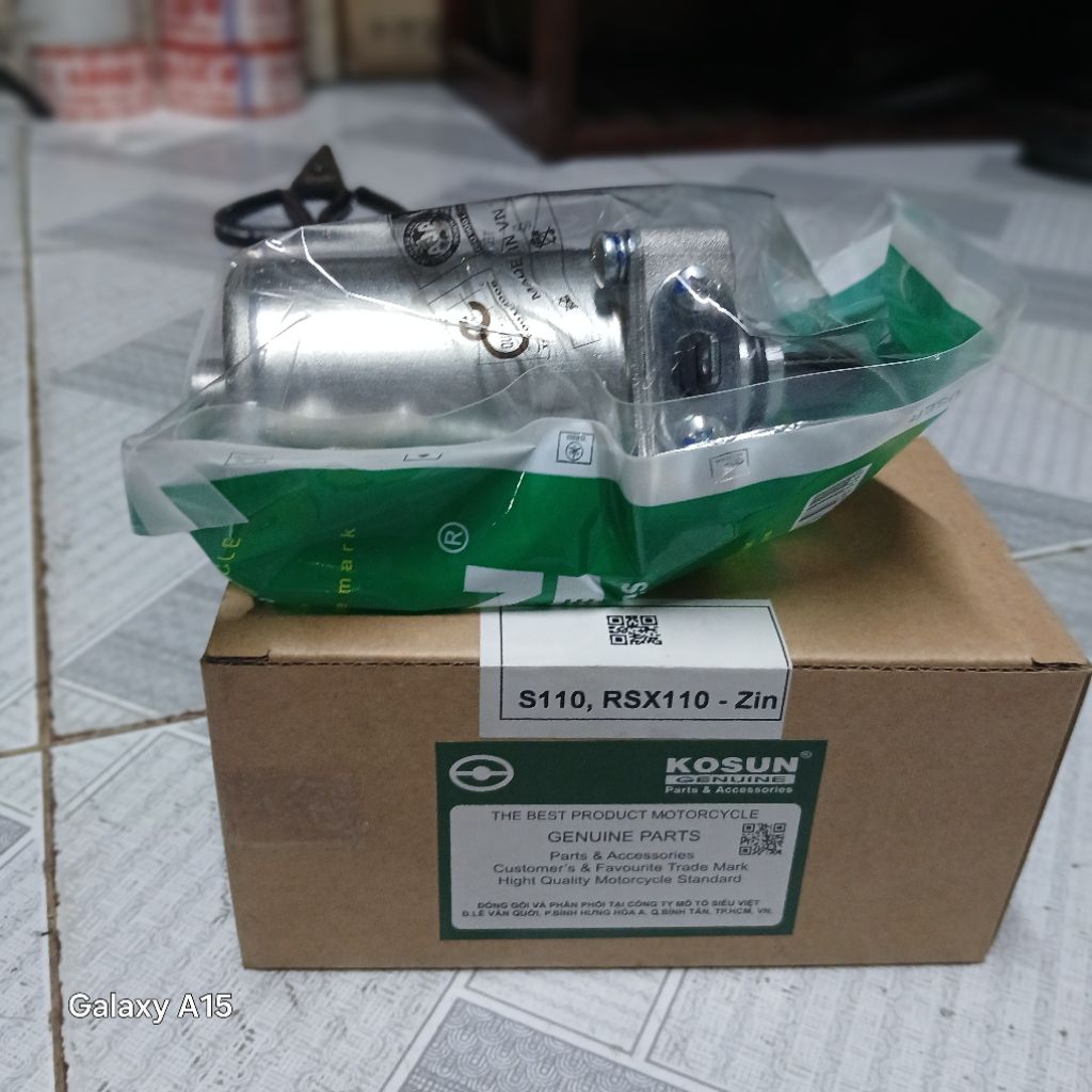CỤC MÔ TƠ ĐỀ (CHÍNH HÃNG) KOSUN GENUINE DÙNG XE,S110,RSX110,WAVE@110 ...