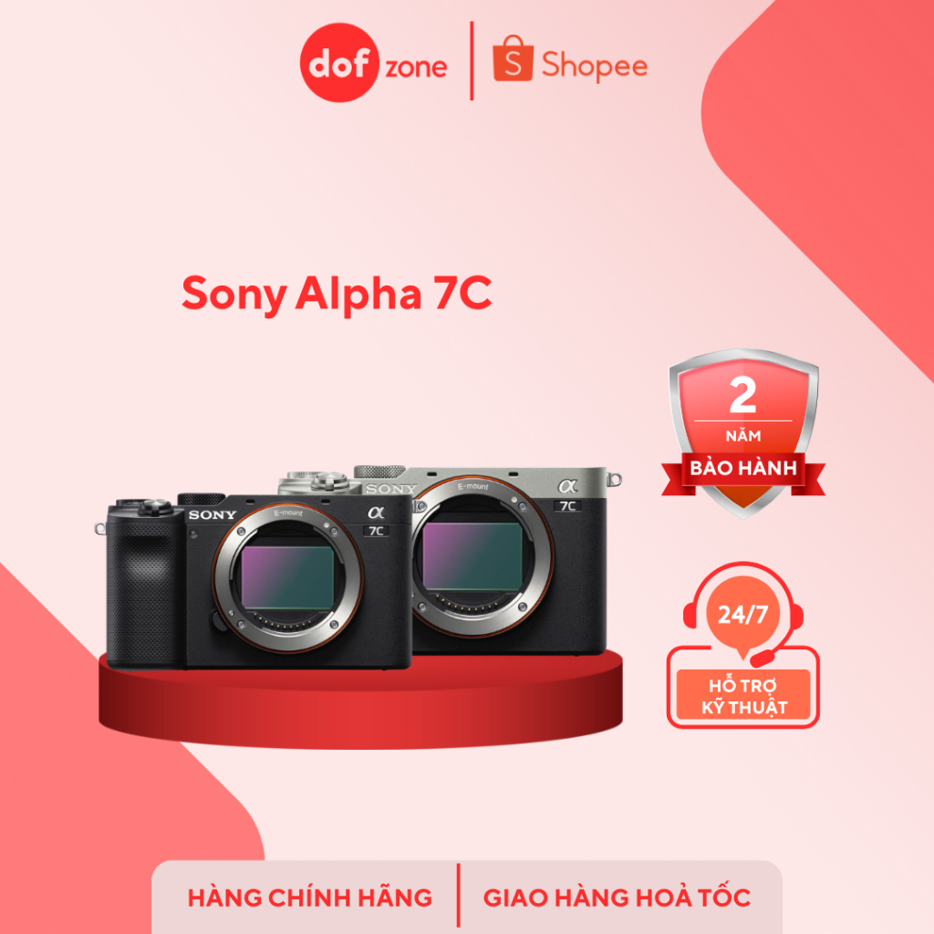 Sony Alpha 7C (A7C) - Chính hãng BH 24 tháng (Tặng túi máy ảnh + thẻ 64GB, dán cường lực ...