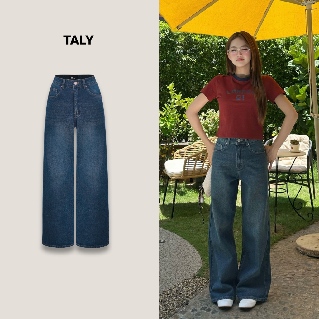 TALY - Quần jeans ống rộng Zenith | Shopee Việt Nam