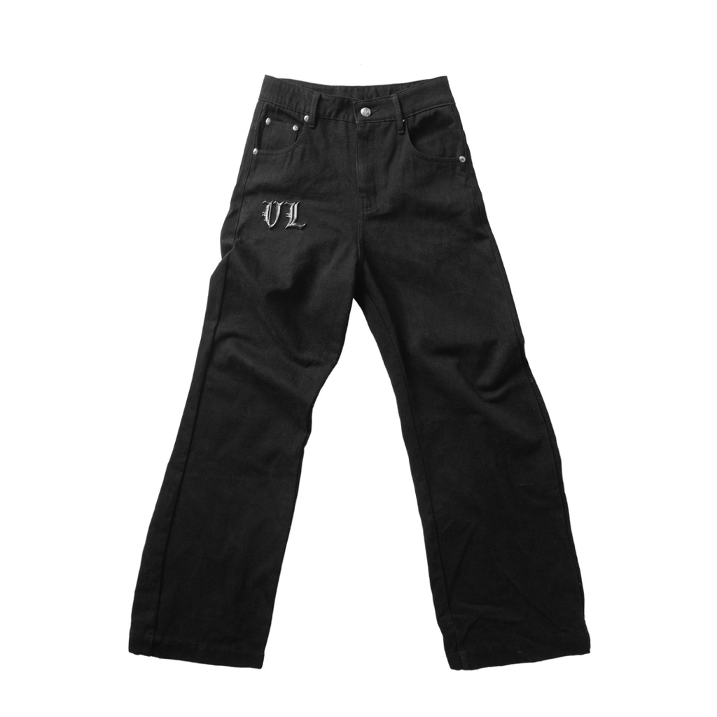 VL METAL LOGO STRAIGHT DENIM PANTS | Shopee Việt Nam