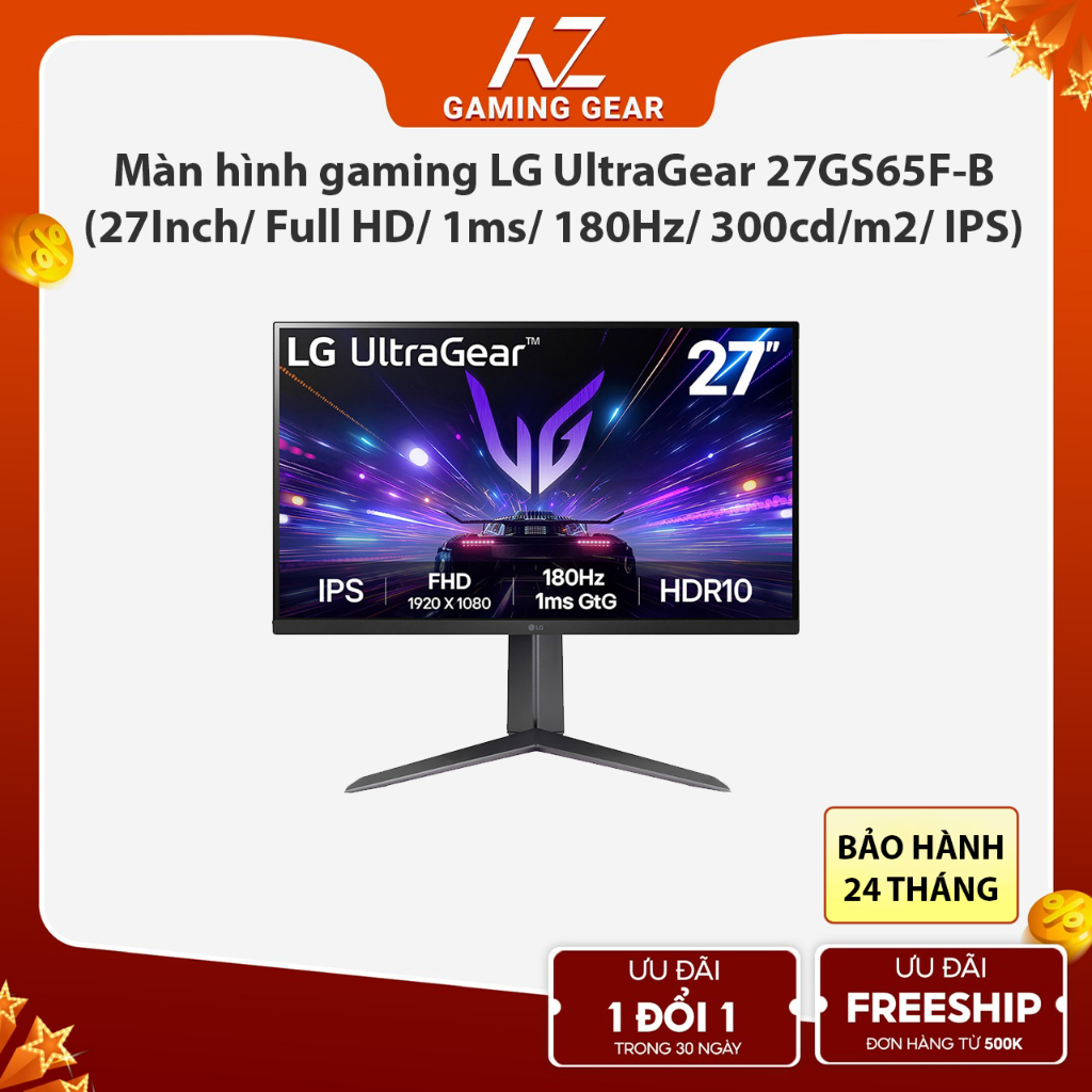 Màn hình gaming LG UltraGear 27GS65F-B (27Inch/ Full HD/ 1ms/ 180Hz ...