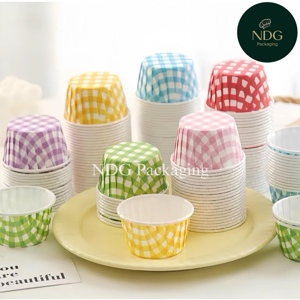 Lốc 50 Ly Cupcake Nướng Bánh Trực Tiếp Hoạ Tiết Caro | Shopee Việt Nam