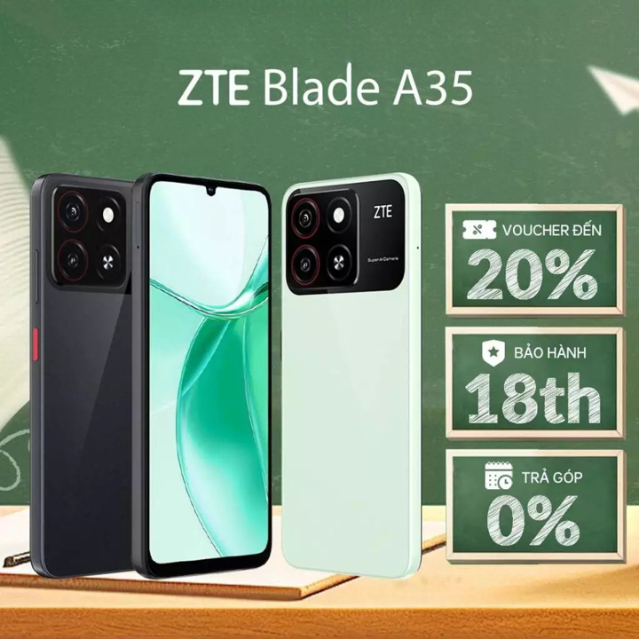 Điện thoại ZTE Blade A35/A55 8(4+4)GB/64GB - Hàng chính hãng | Shopee ...