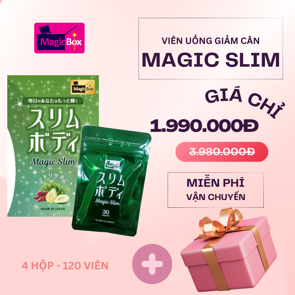 Viên uống giảm cân MAGIC SLIM Nhật Bản - Combo 04 Hộp 120 viên | Shopee ...