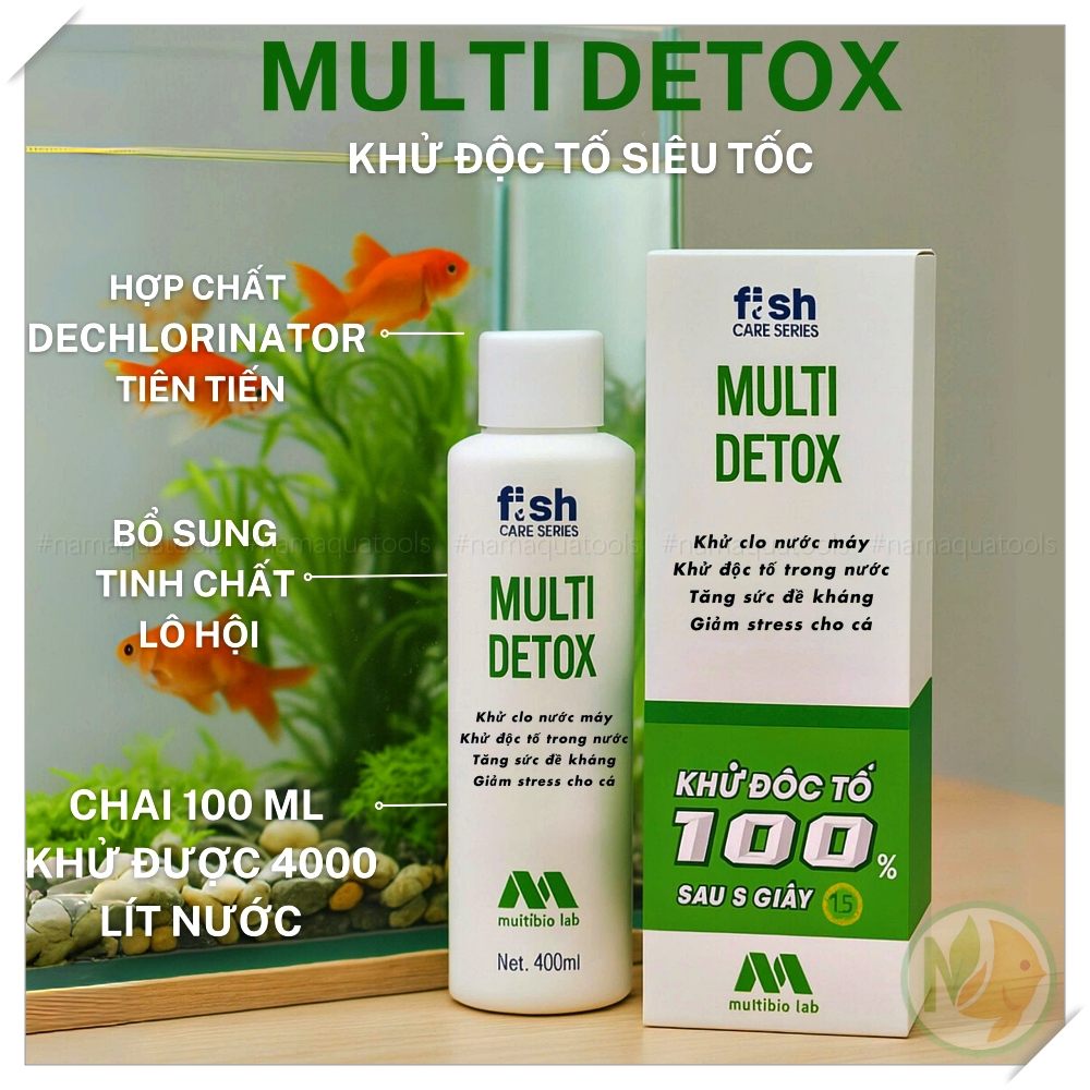 Multibio MULTI DETOX – Khử clo, khử độc, chống sốc và giảm stress cho ...