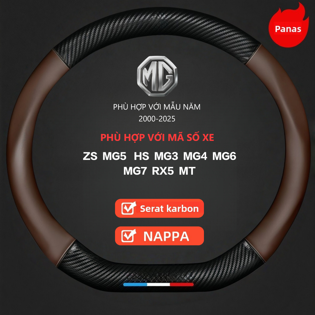 Vỏ bọc vô lăng da ZS HS MG5 MG3 MG4 MG6 MG7 RX5 MT bằng sợi Carbon 3D Bọc Vô Lăng | Shopee Việt Nam