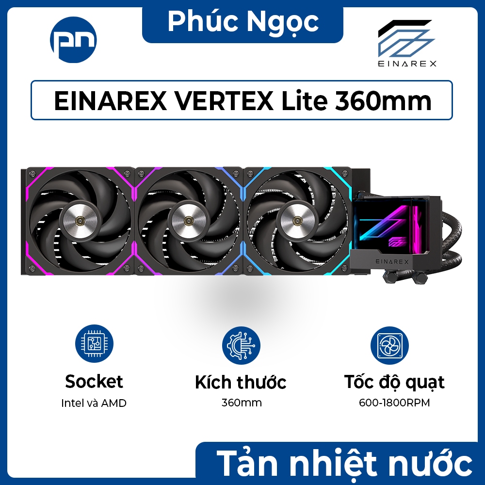 [Full VAT] Tản nhiệt nước Einarex Vertex Lite 360mm, Cooler chính hãng ...