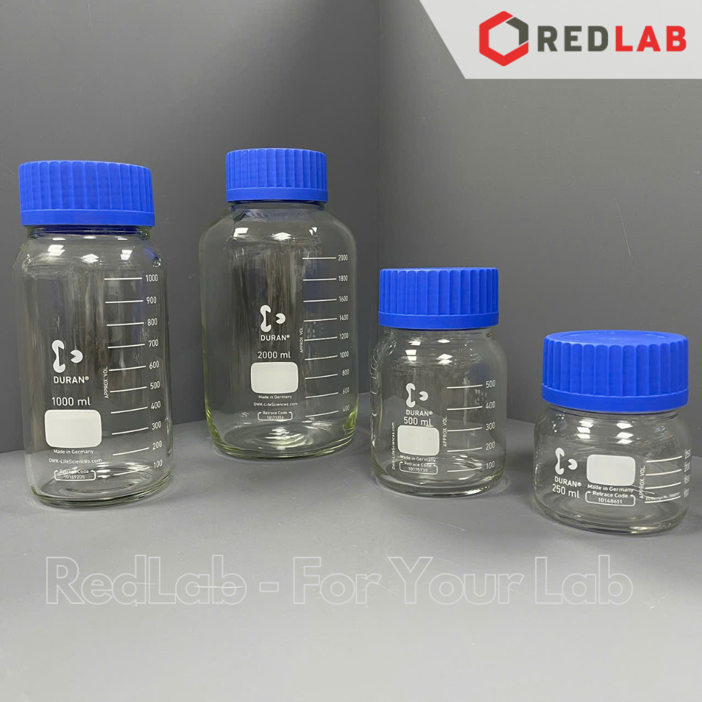 Chai trung tính Miệng Rộng GLS 80 DURAN 250 500 1000 2000 ml, thuỷ tinh ...