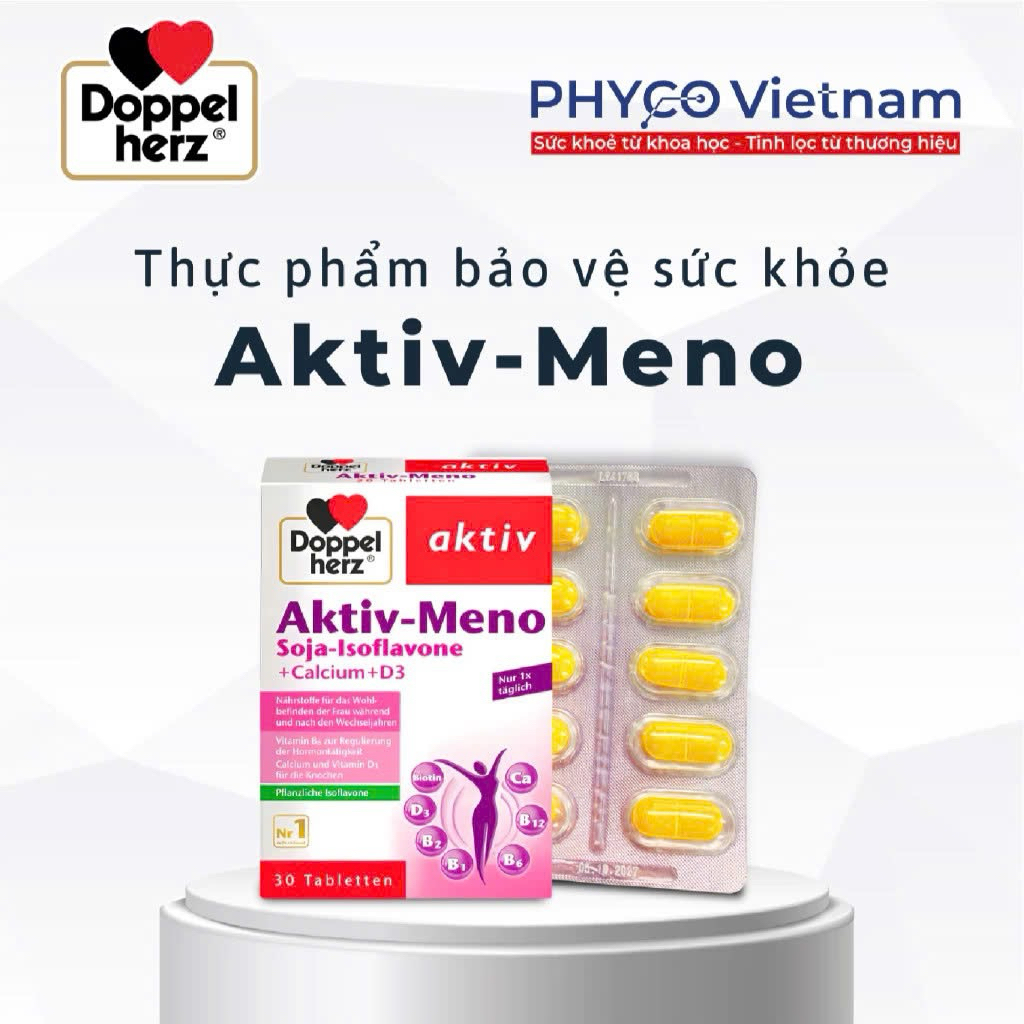Viên uống Active-Meno Doppelherz Aktiv bổ sung isoflavone, điều hoà ...