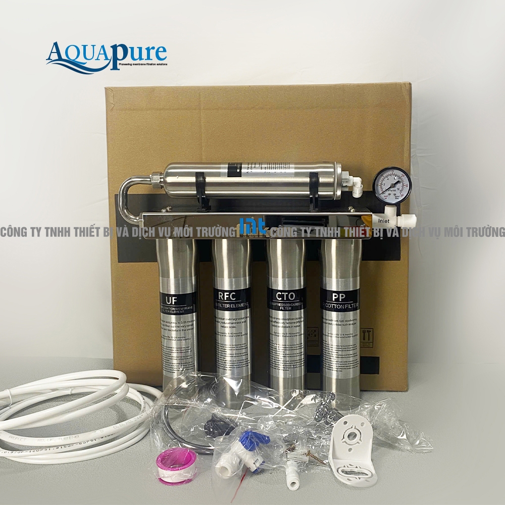 Máy lọc nước UF Flukon 5 lõi lắp âm nhỏ gọn không dùng điện, lắp đặt & bảo trì dễ dàng loại bỏ ...