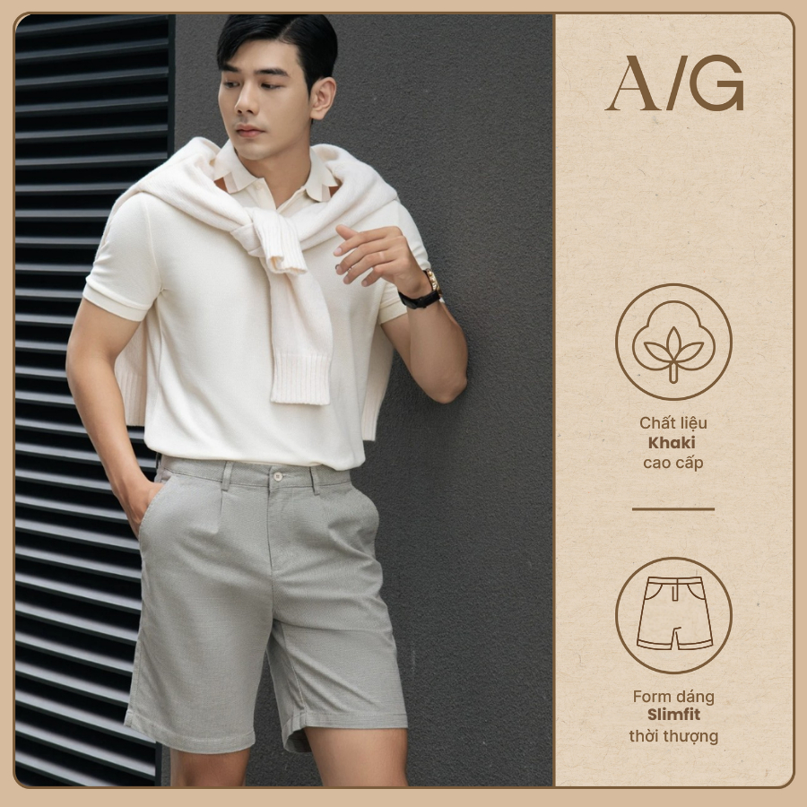 L511 Quần Short Khaki Americus Gosani Trơn Màu Be Và Xám | Shopee Việt Nam