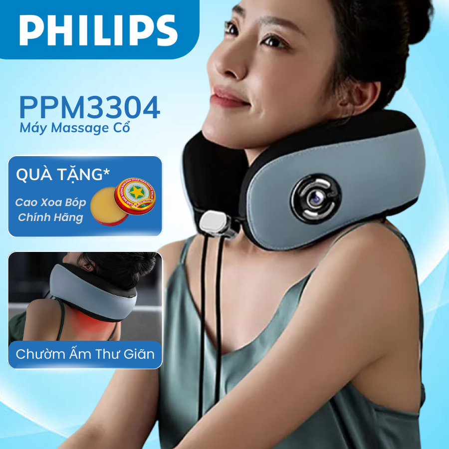 Máy Massage Cổ Vai Gáy PHILIPS 3304 - Massage Sóng 3D - Chườm Ấm Cảm Biến - 3 Chế Độ Massage ...