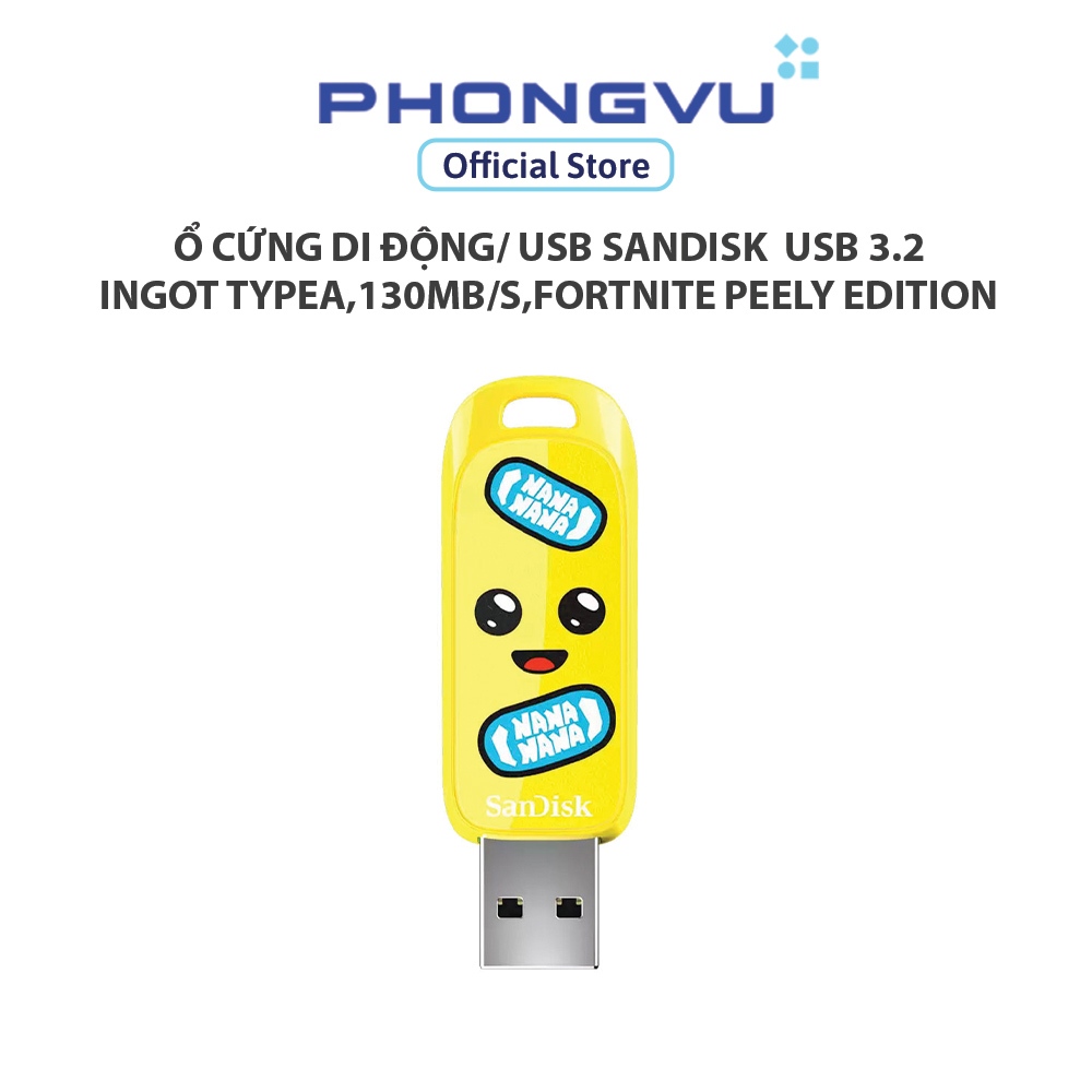 Ổ cứng di động/ USB SanDisk USB 3.2,Ingot TypeA,130MB/s,Fortnite Peely ...