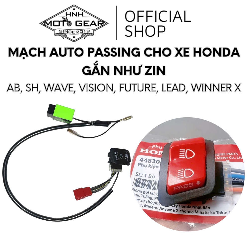 Mạch Auto Passing Cho Xe Honda Vision, AB, Winner X, Wave, Future, SH, Wave, Lead, Vario, SH ...