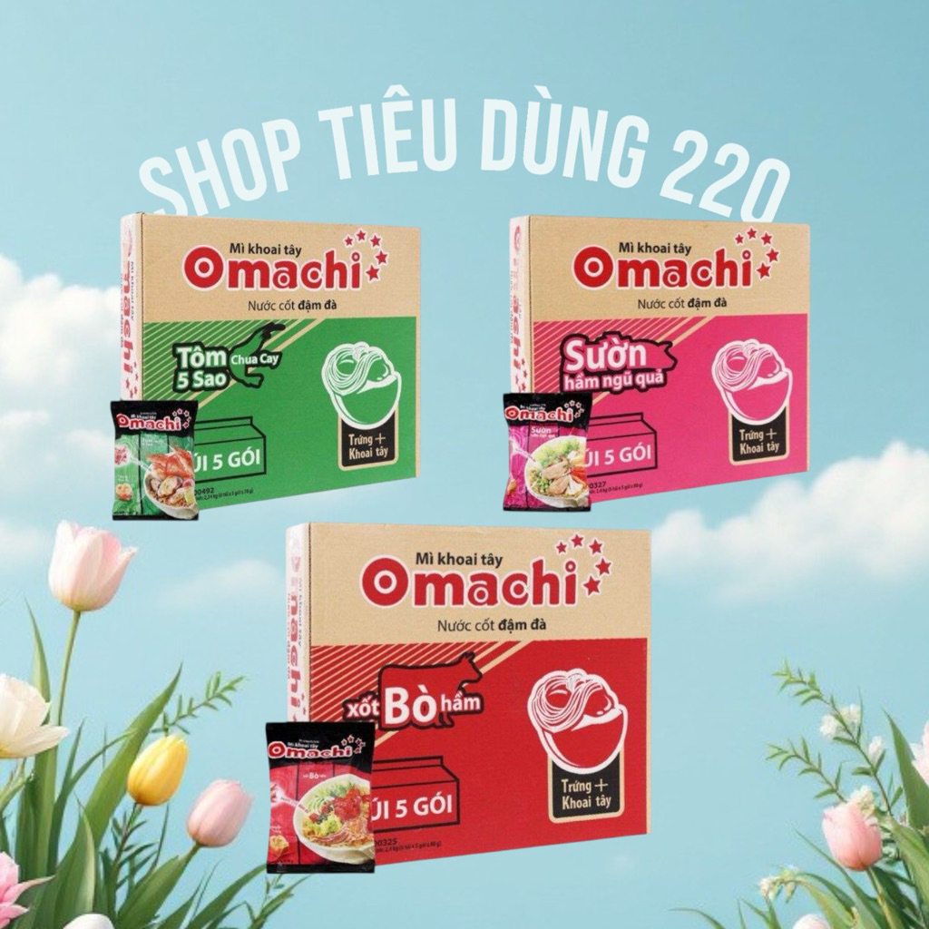 Mì Omachi Sườn Bò Tôm Thùng 30 Gói x 80g | Shopee Việt Nam