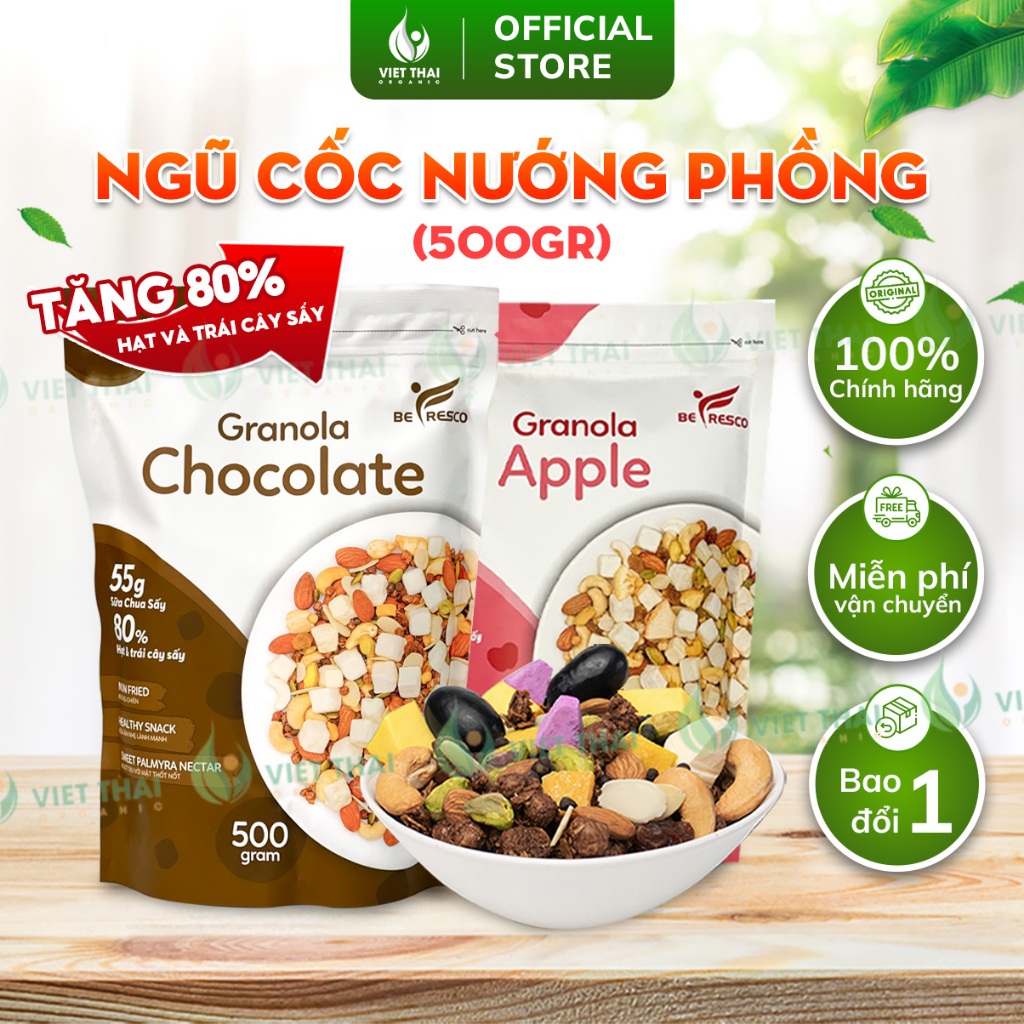 Ngũ Cốc Granola Befresco X3 Sữa Chua Sấy - Tăng 11 Loại Hạt 500g Việt Thái Organic | Shopee Việt Nam